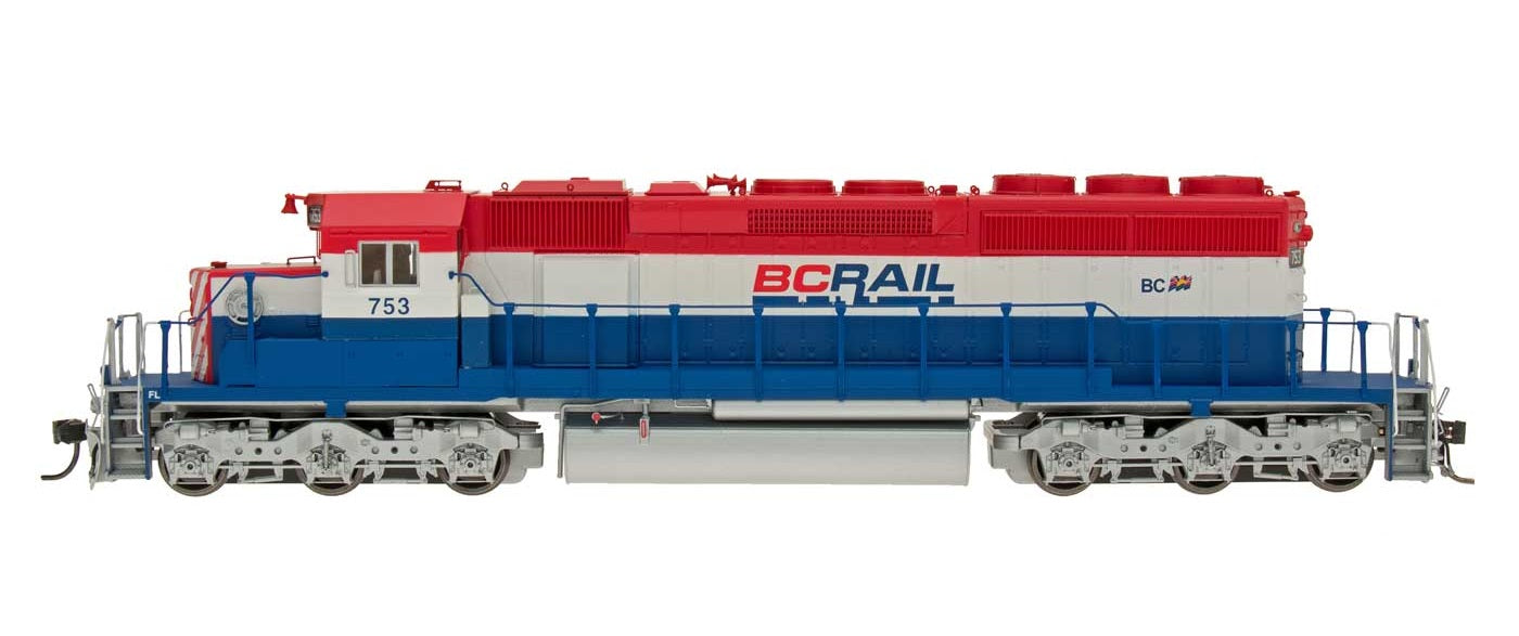 InterMountain SD40-2 - BC Rail #753 with Ditch Lights - DCC - LokSound – Denver Model Trains