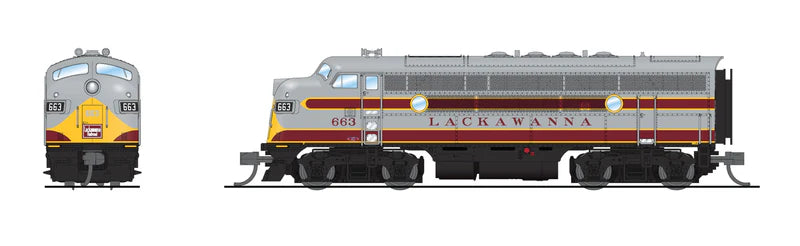 Broadway Limited EMD F3A, DLW Delaware Lackawanna & Western #663, As A – Denver Model Trains