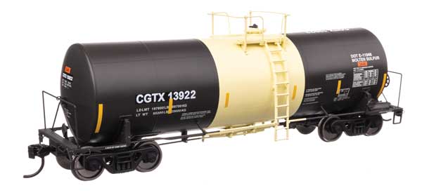 WalthersProto 40' Trinity 14,000 Gallon Molten Sulfur Tank Car - CGTX – Denver Model Trains
