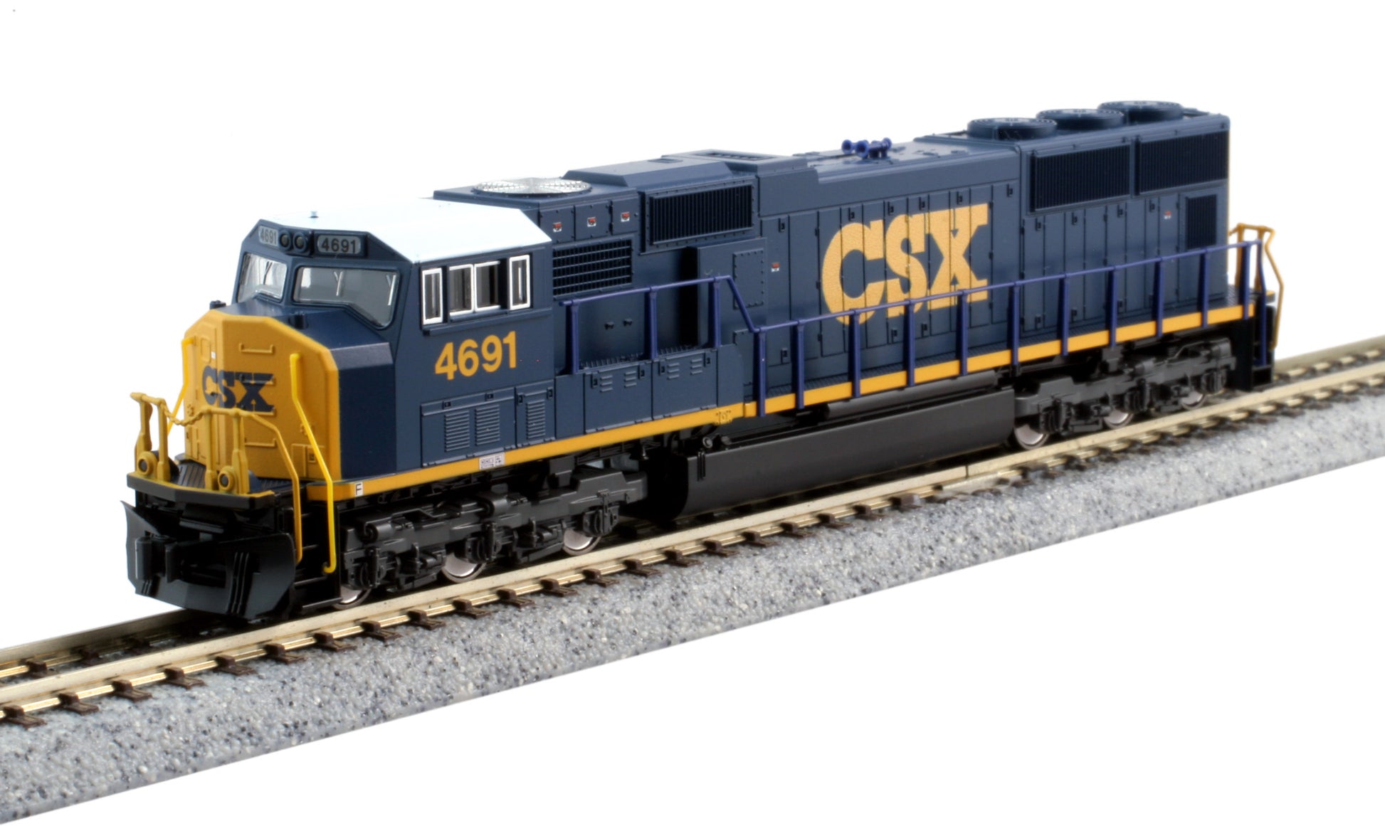 Kato EMD SD70M with Flat Radiators - CSX #4697 - DCC (Non-Sound) - N S – Denver Model Trains
