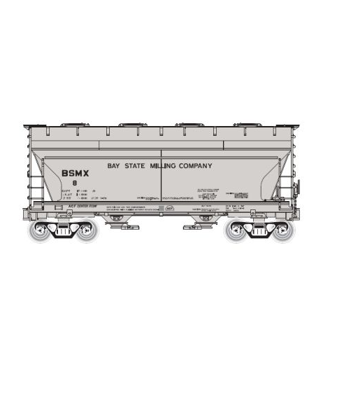 Athearn ACF 2970 2-Bay Center Flow Hopper - Bay State Milling Company ...