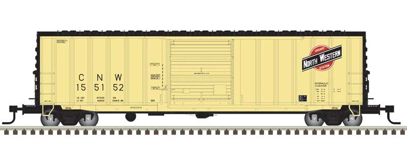 Atlas Master(R) ACF 50' Precision Design Rib-Side Boxcar - Chicago & N – Denver Model Trains