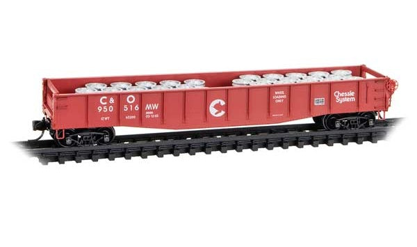 Micro Trains Line 50' Gondola w/ Fishbelly Sides, Drop Ends w/ Wheel L – Denver Model Trains