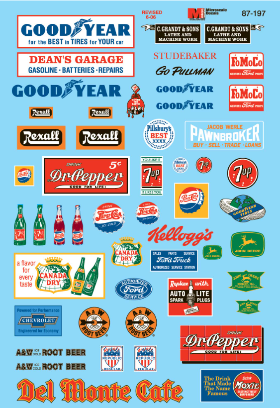 Microscale Industries - 20th Century Sign Sets - Set #1 - HO Scale ...