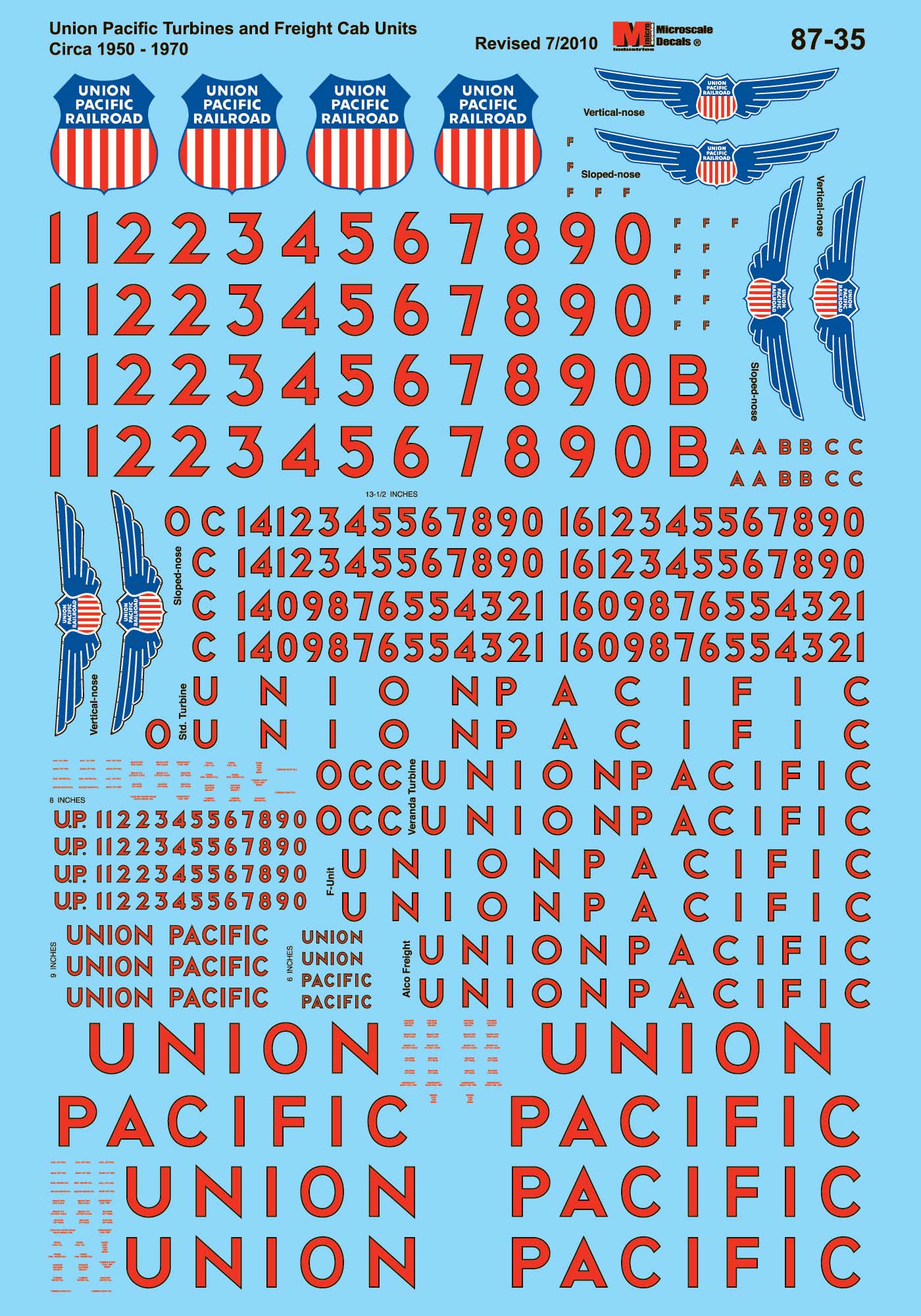 Microscale Industries - Union Pacific - Diesel & Turbine Locomotives ...