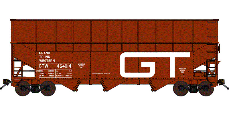 Bluford Shops Offset-Side 3-Bay Wood Chip Hopper w/ Rib-Side Extension – Denver Model Trains