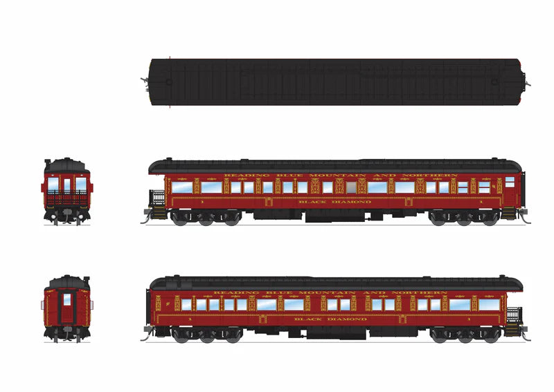 Broadway Limited Imports - Heavyweight 5-Car Passenger Set - RBMN - HO – Denver Model Trains