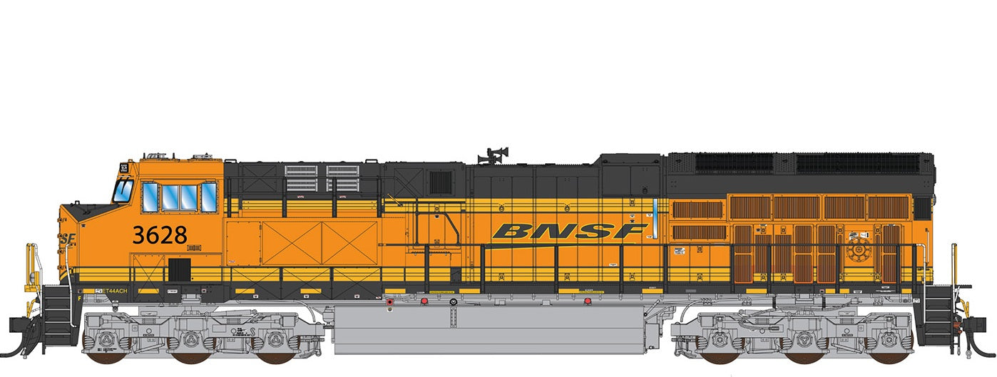 InterMountain GE Tier 4 GEVO ET44 BNSF #3642, DCC, LokSound, HO Scale ...