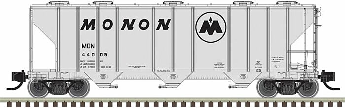 Atlas, PS-4000, 3-Bay Covered Hopper, Monon #44005, Ready to Run, Mast ...