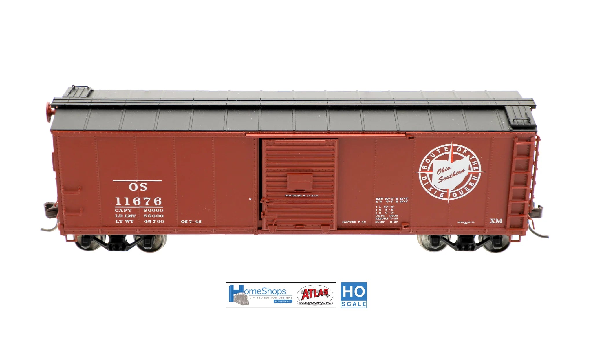Home Shops Atlas USRA Rebuilt Steel 40' Boxcar, Ohio Southern (OS) #11 ...